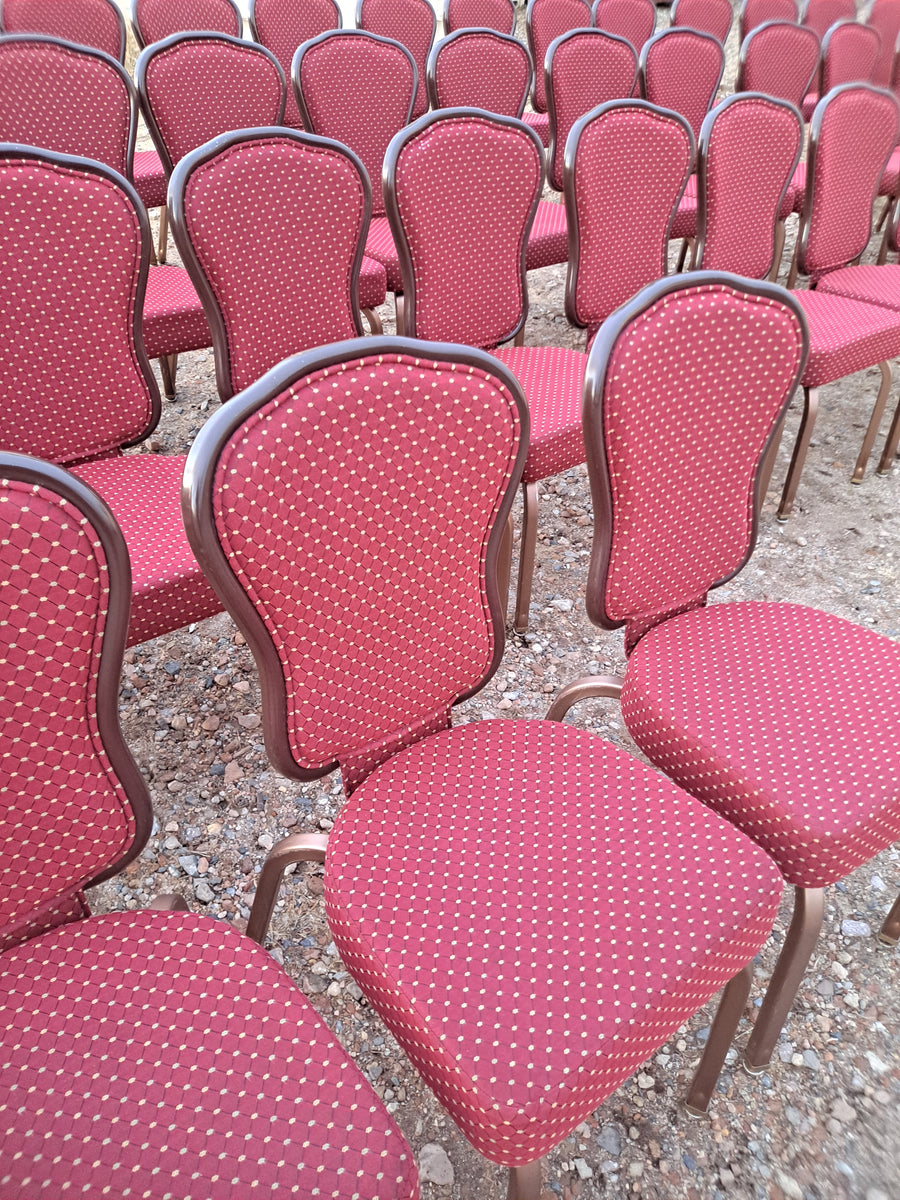 Red Patterned Gasser Banquet Chair – Improved Seating
