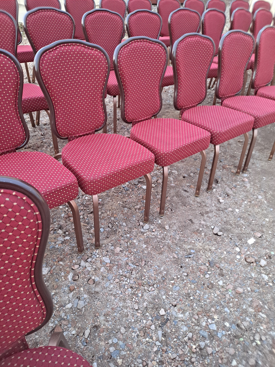 Red Patterned Gasser Banquet Chair – Improved Seating